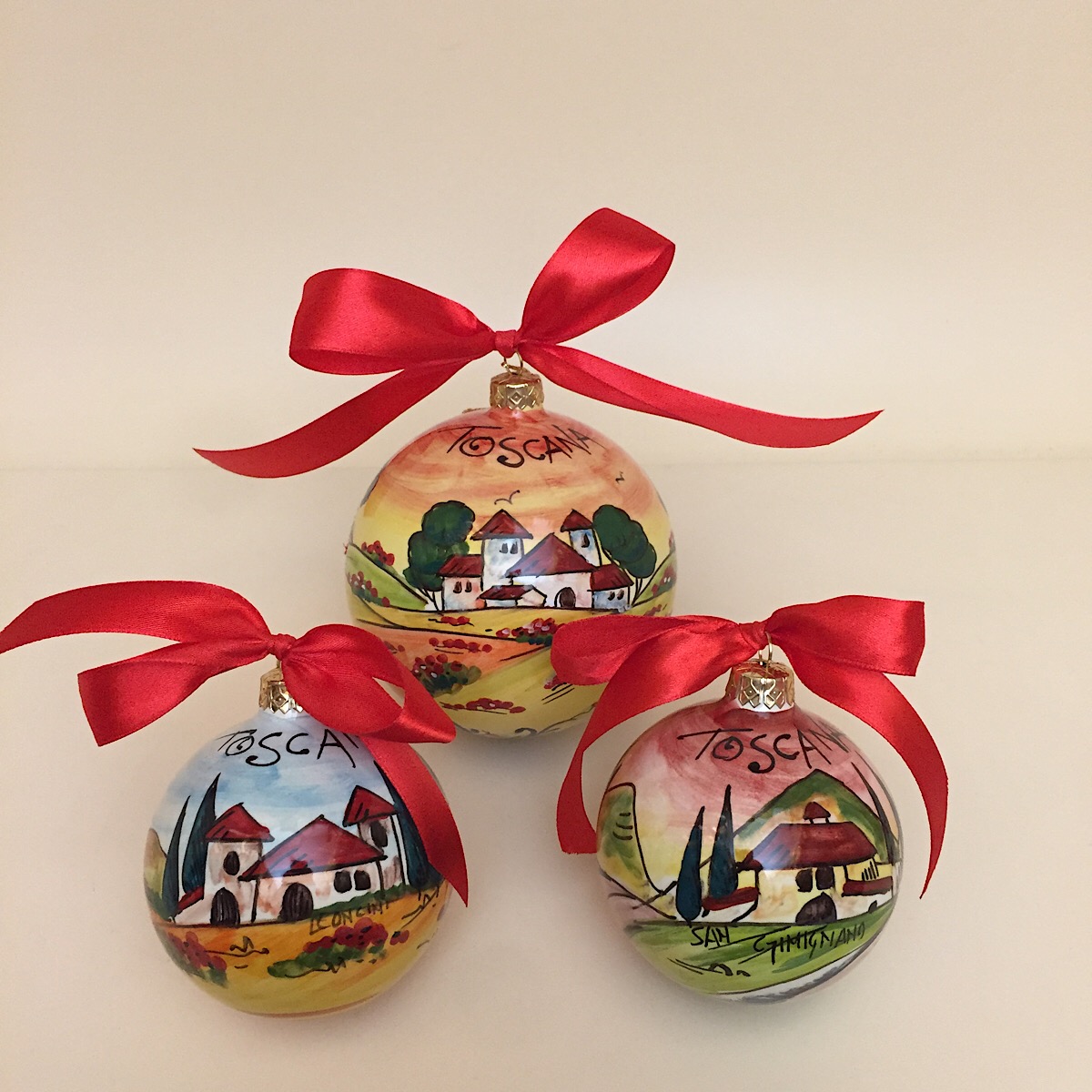 Set of 3 Christmas baubles - Gift ideas | Leoncini Italy