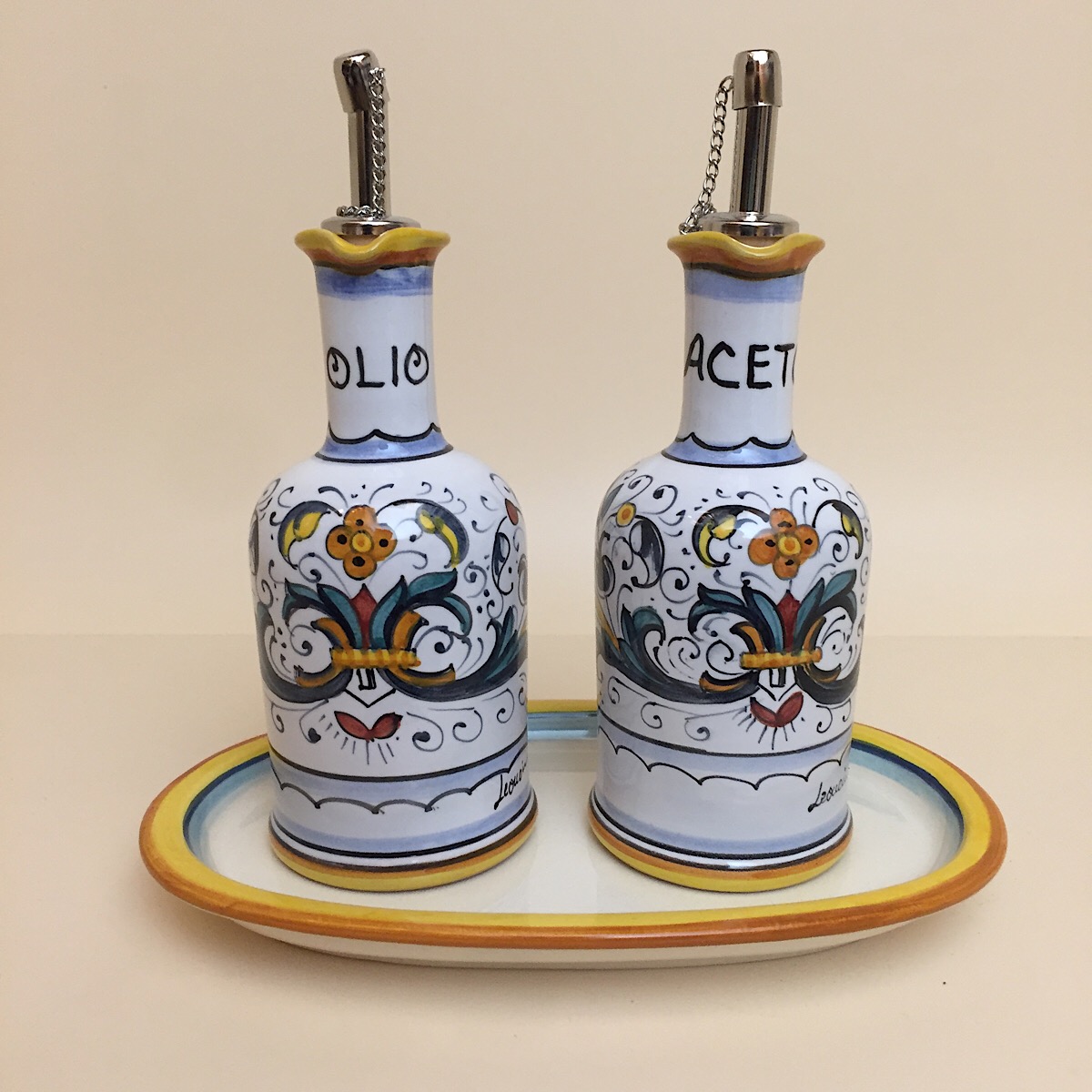 Italian Ceramic Tableware Ceramic Kitchenware FO105 15 - Set 2 bottles ...