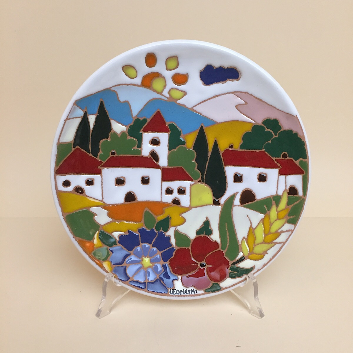 NW215B 20E - Round plate cm 20d summer naif day Plates